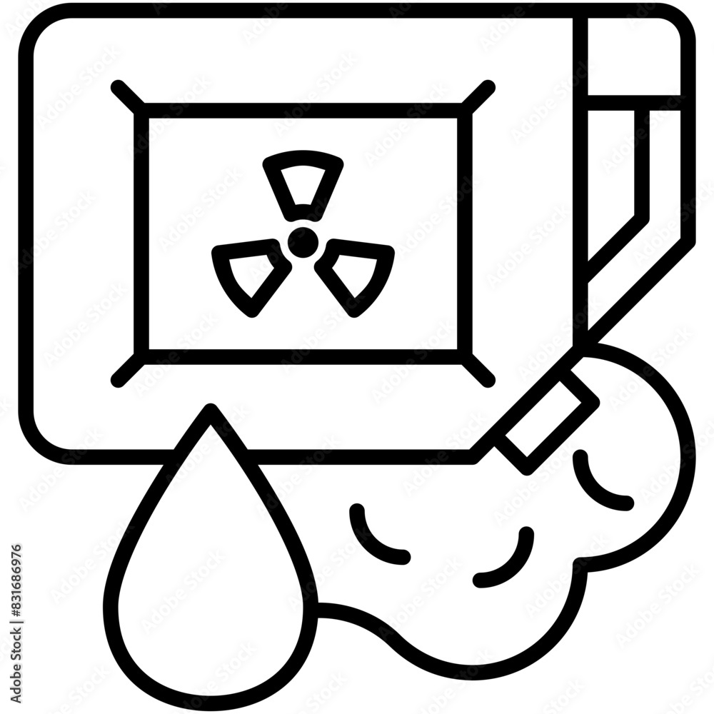 Contamination Icon. Chemical Contaminated Water Pictogram Graphic ...