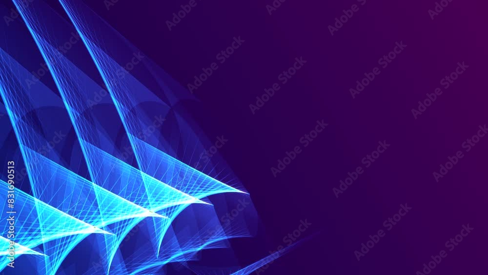 4k looped science fiction particle background with bokeh and light ...