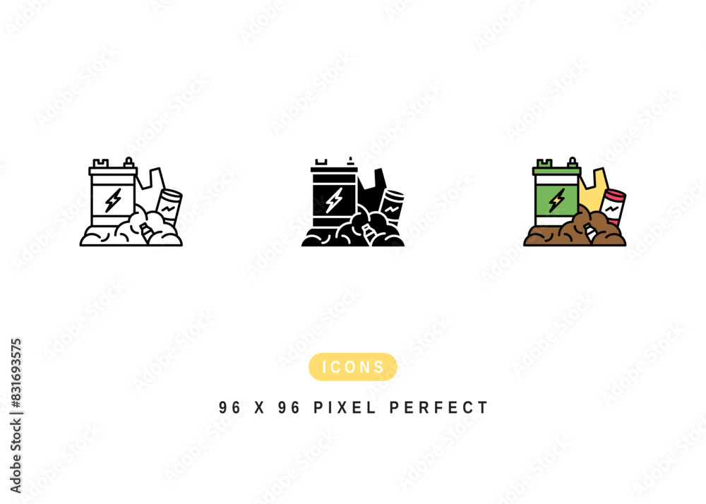 Contamination Icon. Chemical Contaminated Water Pictogram Graphic ...