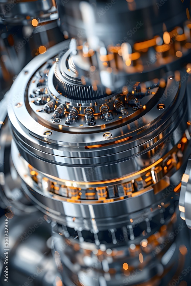 Cutting-edge Maglev Engine System in Crisp Technical with Retro ...