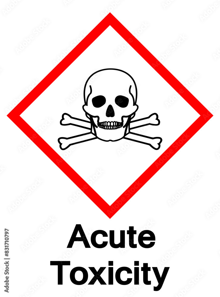 Acute Toxicity GHS Hazard Symbol Sign, Vector Illustration, Isolate On ...