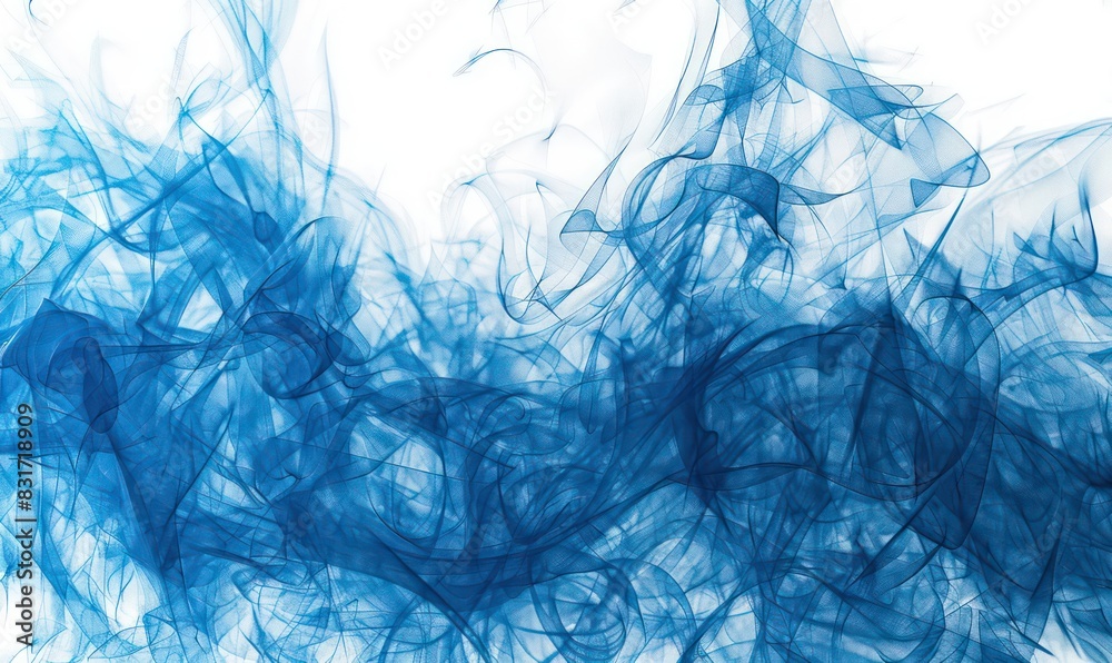 abstract blue wallpaper with artistic and fuzzy lines on a white ...