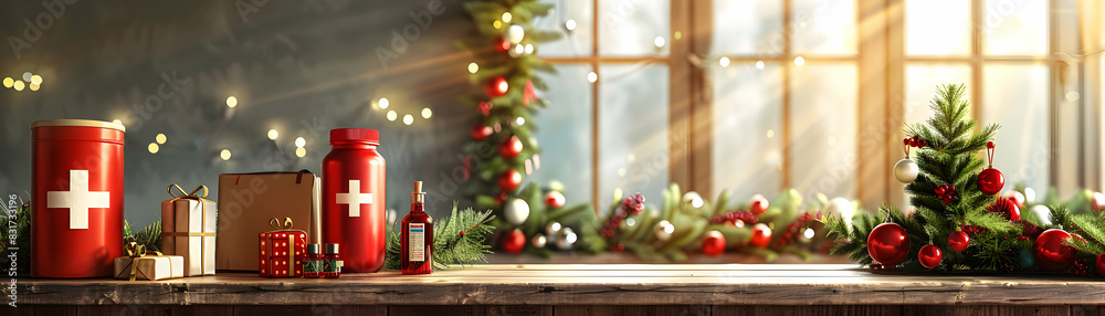 Emergency Preparedness at Festive Office Party: Photo Realistic High ...