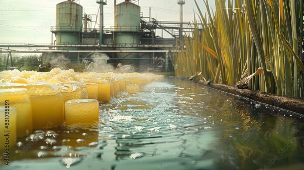 The evaporation process, with sugarcane juice being concentrated into ...