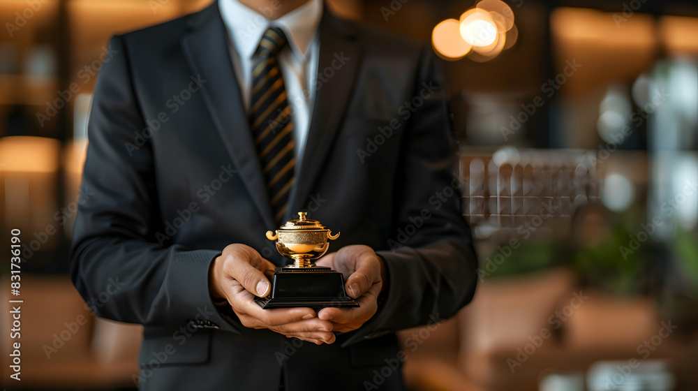 High Resolution Image: Manager Awarding Employee of the Month for ...