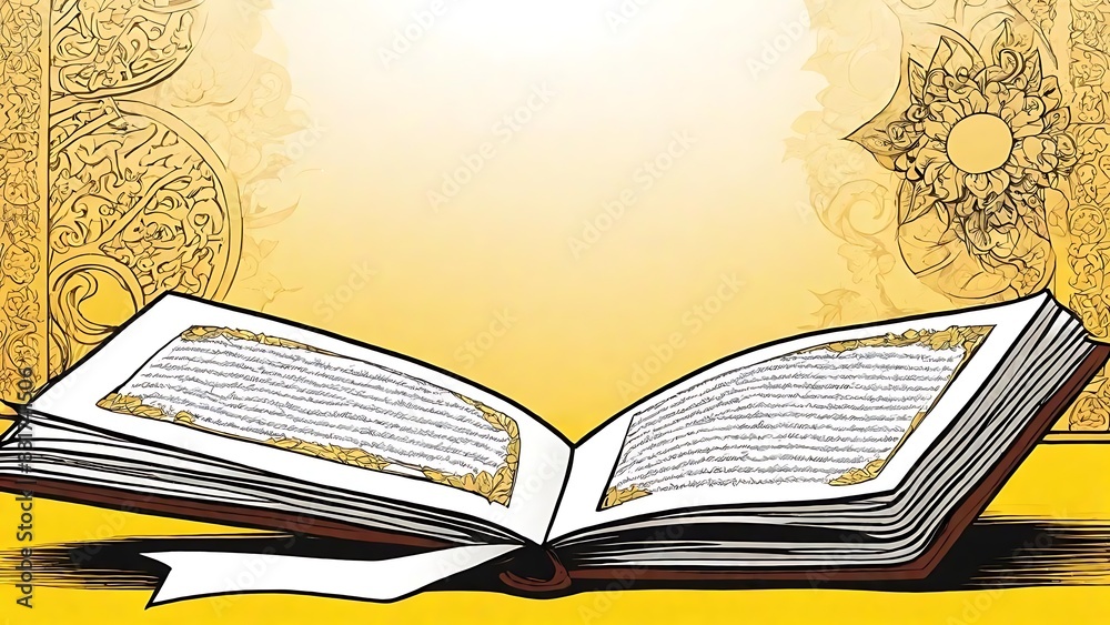 Holy Quran Drawing with Blank Canvas for Inspirational Quotes and ...