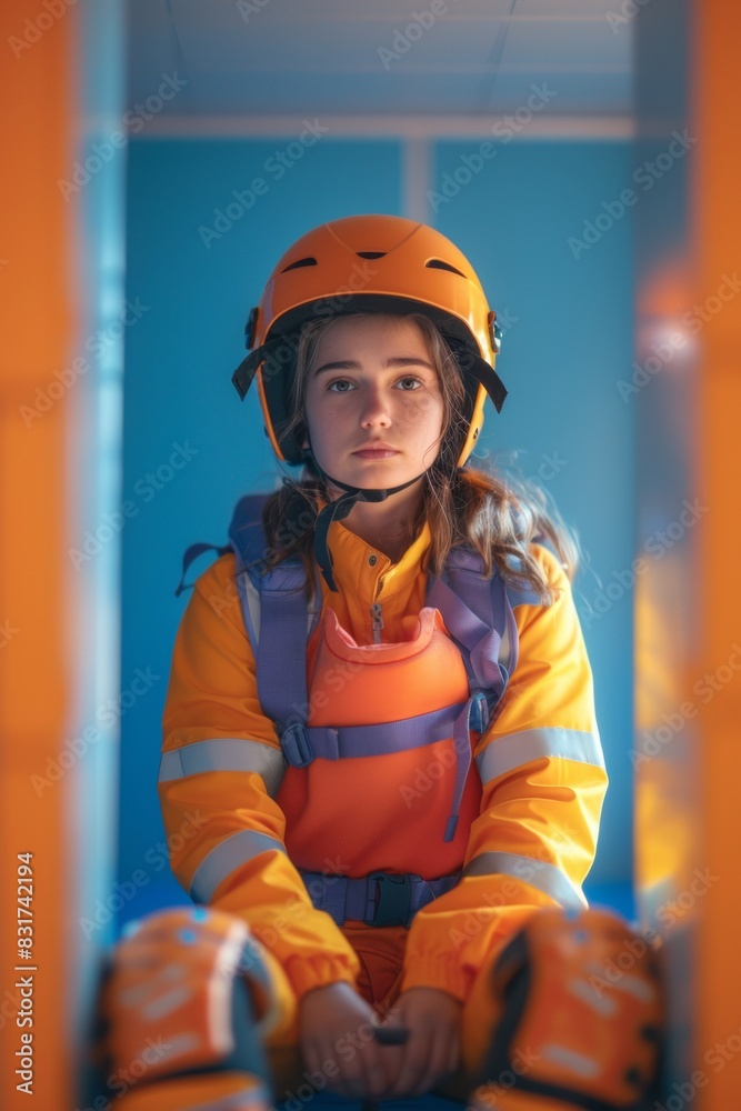 Young Female Athlete Wearing Protective Gear Reviews CTE Prevention ...