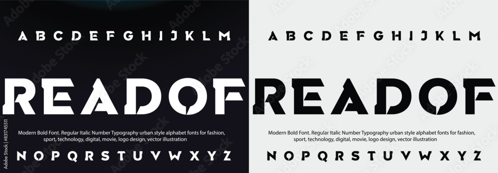 Modern Bold Font. Sans Serif Font. Regular Italic Uppercase Lowercase ...