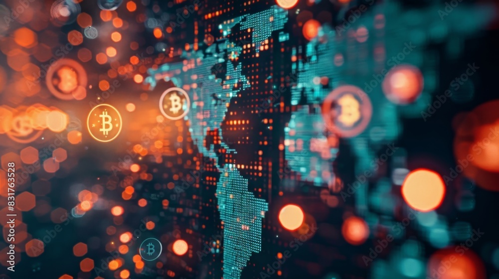 The worldwide impact of digital currencies as symbols representing ...