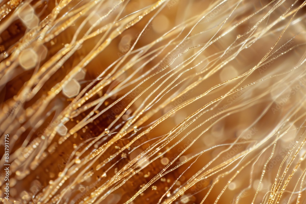 A high-resolution microscope image of a strand of hair, revealing the ...