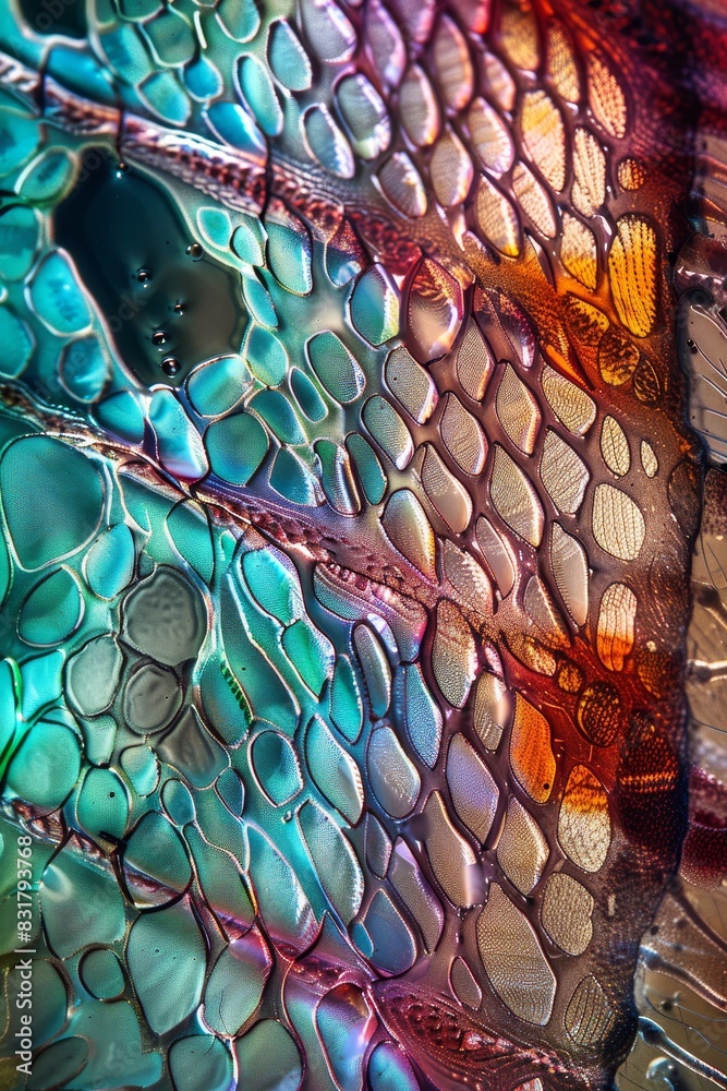 An impressive microscope view of a section of fish gill tissue ...