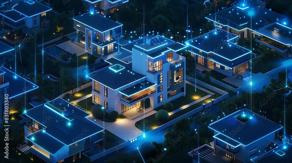 Smart Homes: Capture a scene where AI-driven home automation systems ...