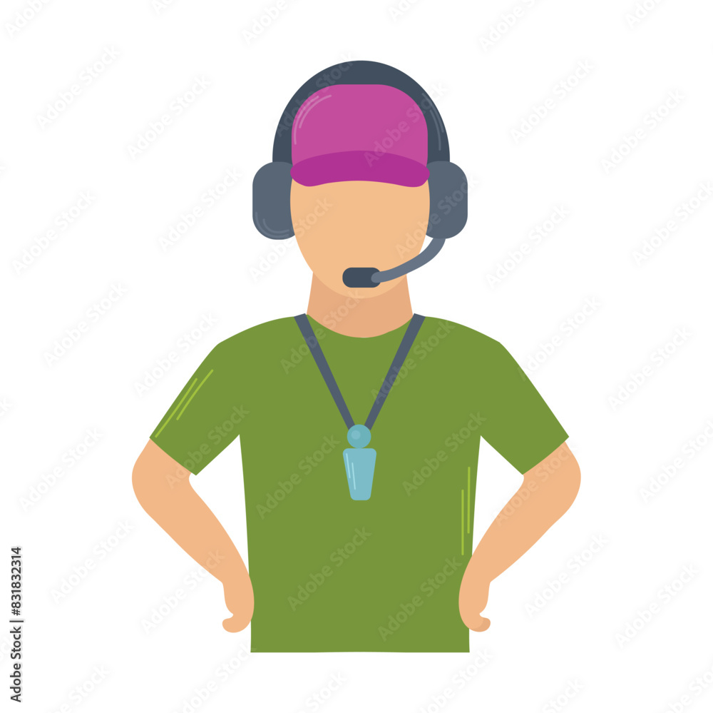 Football coach icon clipart avatar logotype isolated vector ...