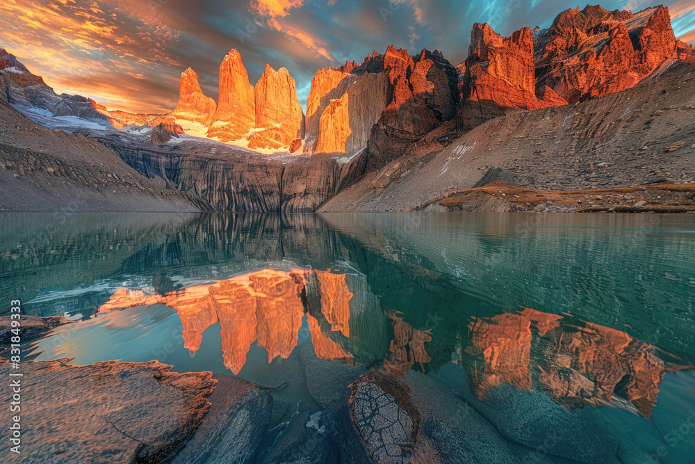 The breathtaking natural beauty of the soaring mountains and glacial ...