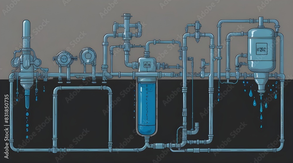 Water management system for liquid H2O resources control outline ...