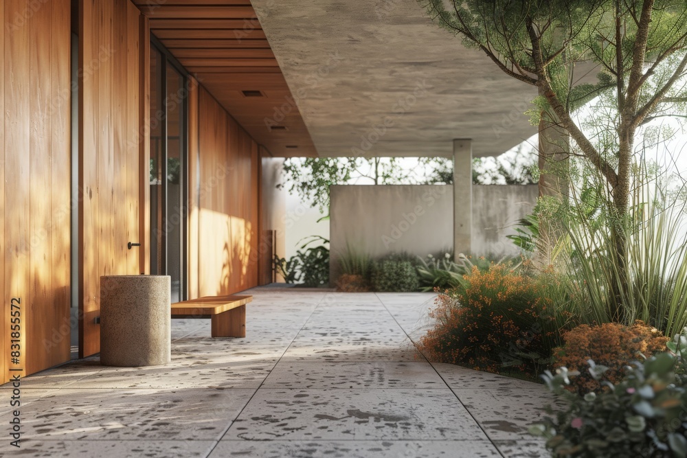 Architectural renderings that employ a minimalist aesthetic, utilizing ...