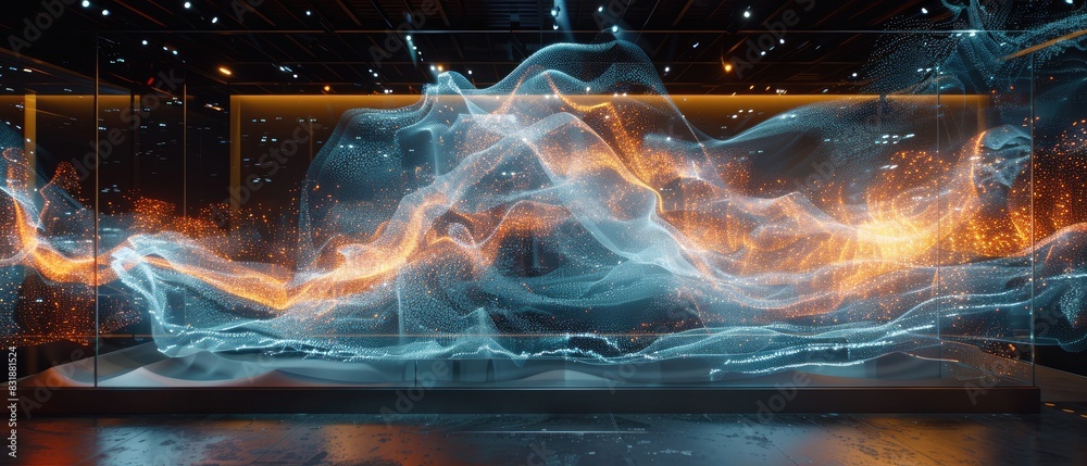 Visualization of an AIs thought process, mapping out financial trends ...