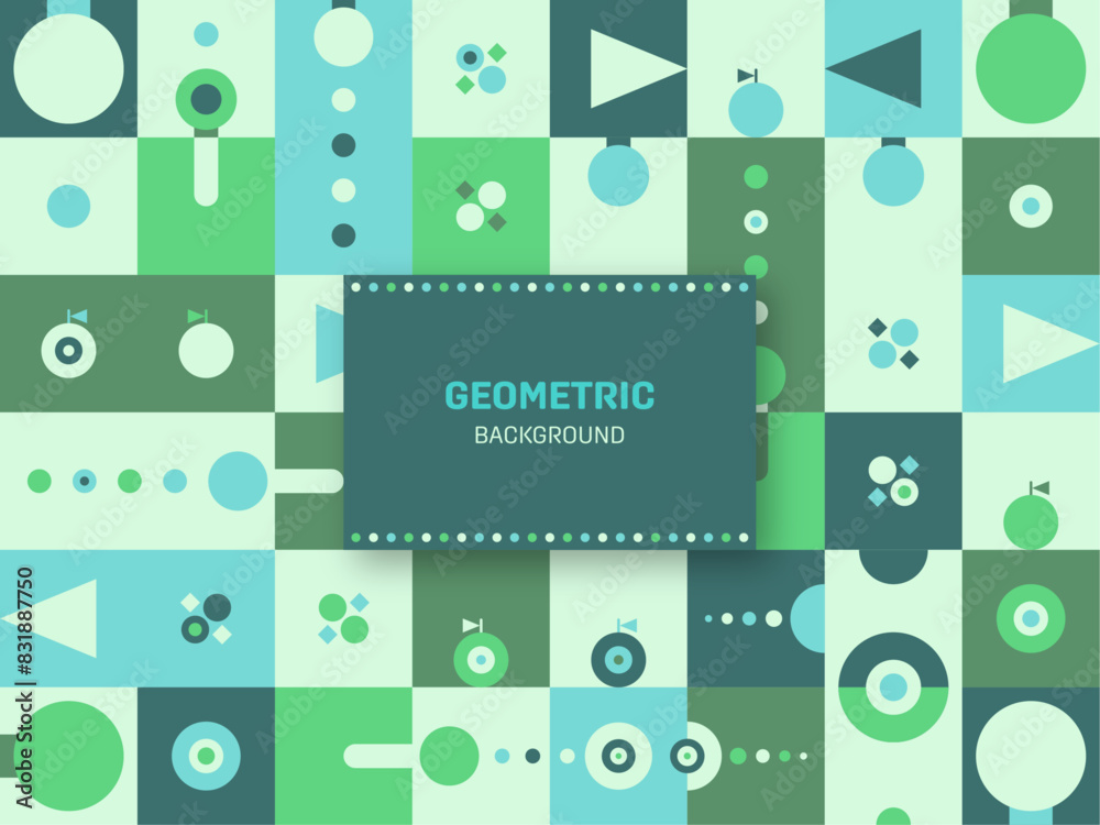 Abstract shapes create a geometric background. Square, triangle ...