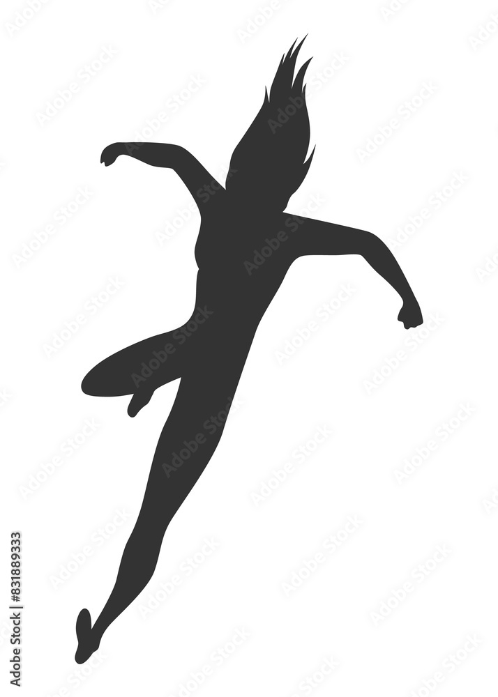 Woman Superhero Silhouette Business Woman Revealed As Super Hero