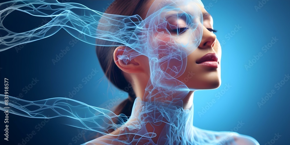 Ilustrace „3D visualization of nasal breathing system in medical study ...