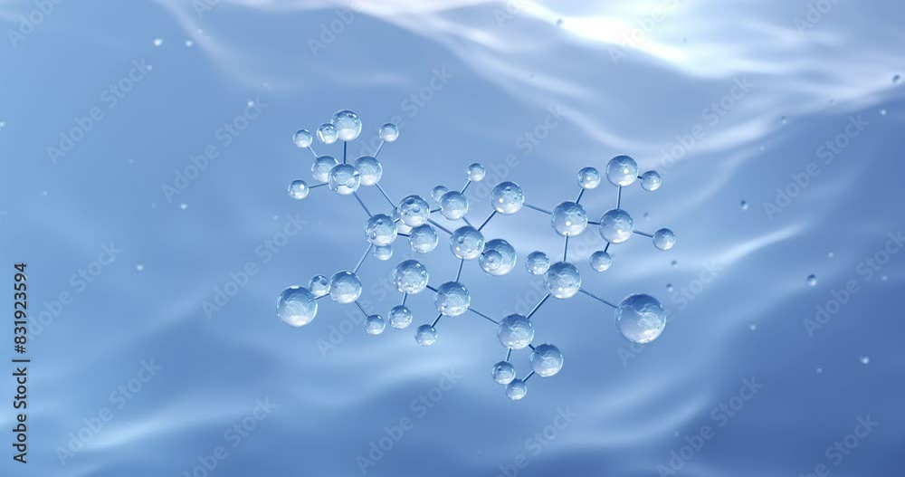 Sucralose rotating molecular structure, 3d model of molecule ...