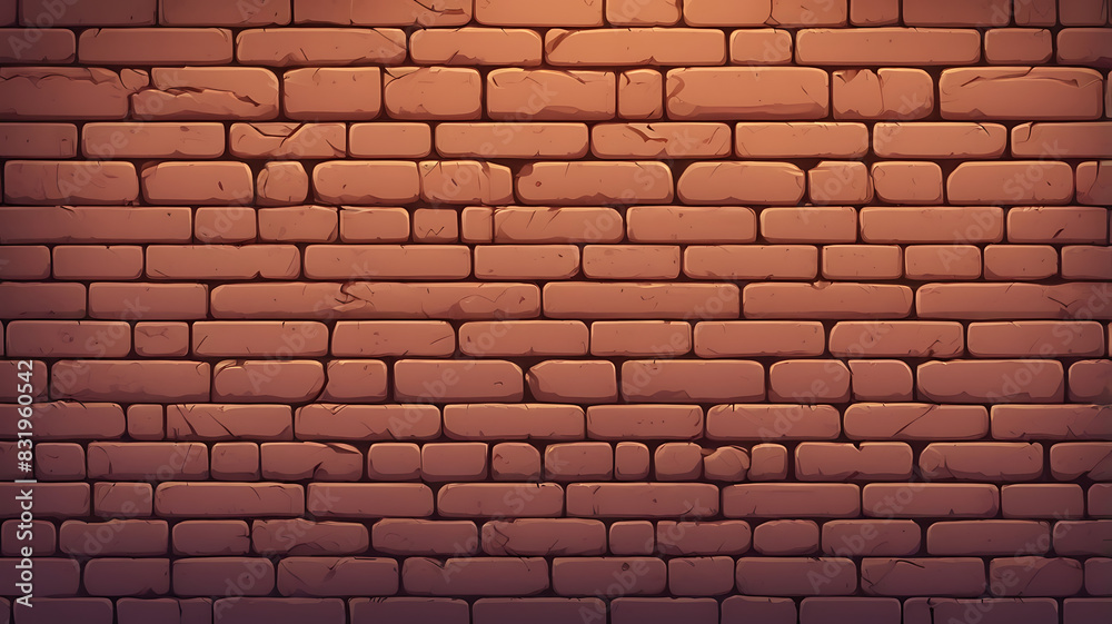 2D game level brick wall design, brick texture with simple details ...
