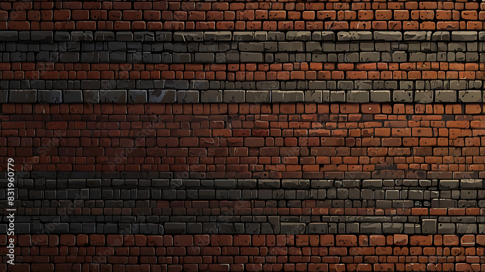 2D game level brick wall design, brick texture with simple details ...