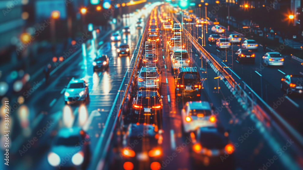 Car ecosystem featuring IoT-enabled vehicles communicating with each ...