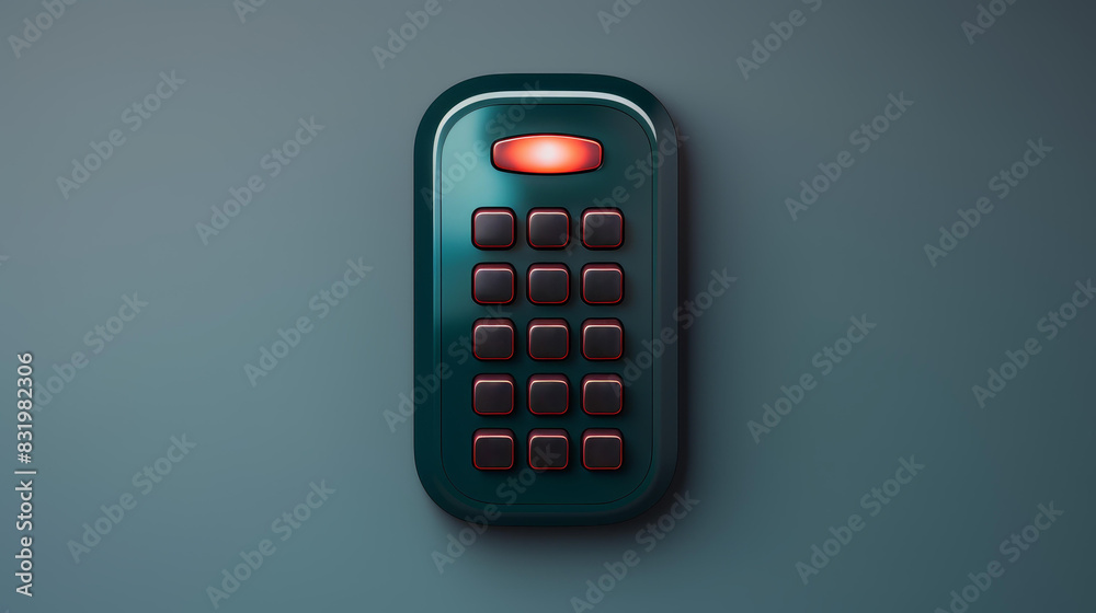 A sleek digital password lock illustration with secure access control ...