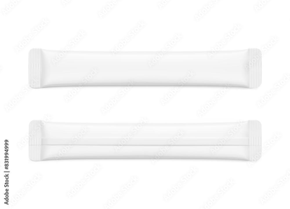 Stick mockups set for collagen, powder, granulated product. Vector ...