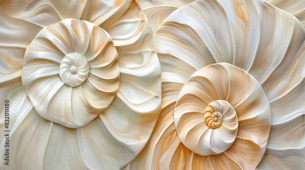 Macro photography of organic texture of mother-of-pearl sea shell or ...