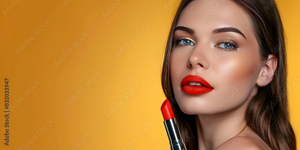 Professional Makeup Look on Models Face for Decorative Cosmetics ...