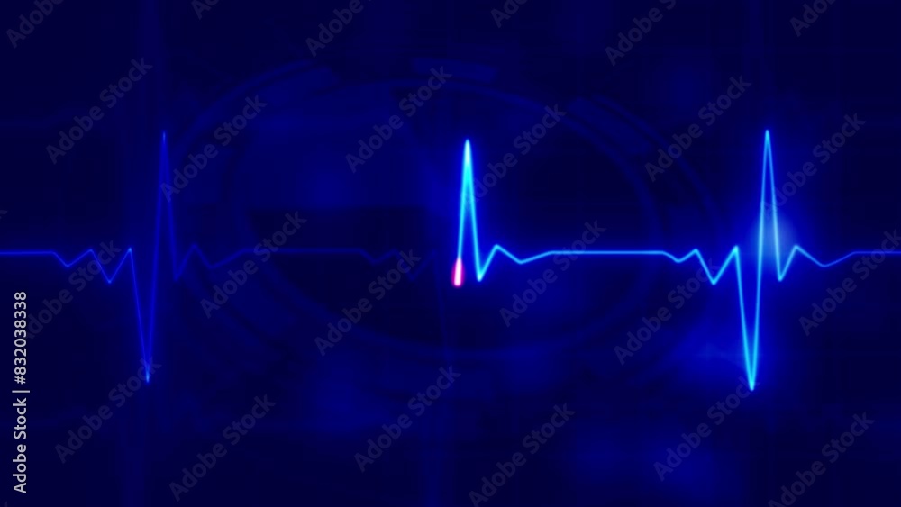 Neon heartbeat on tech background. 4k seamless loop animation.Heartbeat ...