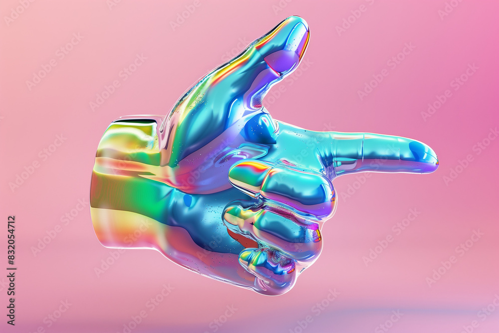 Cartoon 3d pointing finger, emoji for social media messages, 3d style ...