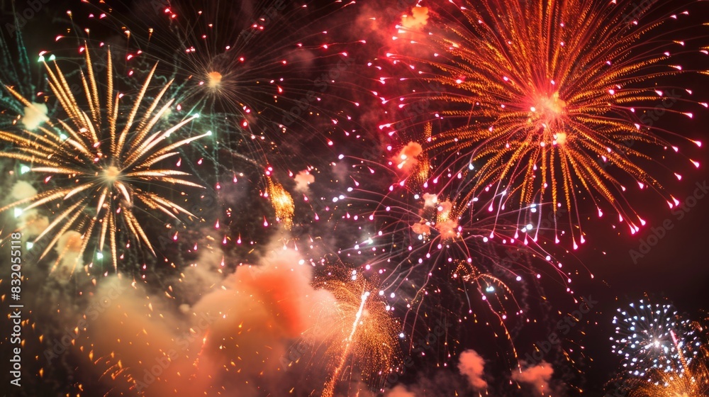 An animated fireworks factory produces an array of dazzling ...