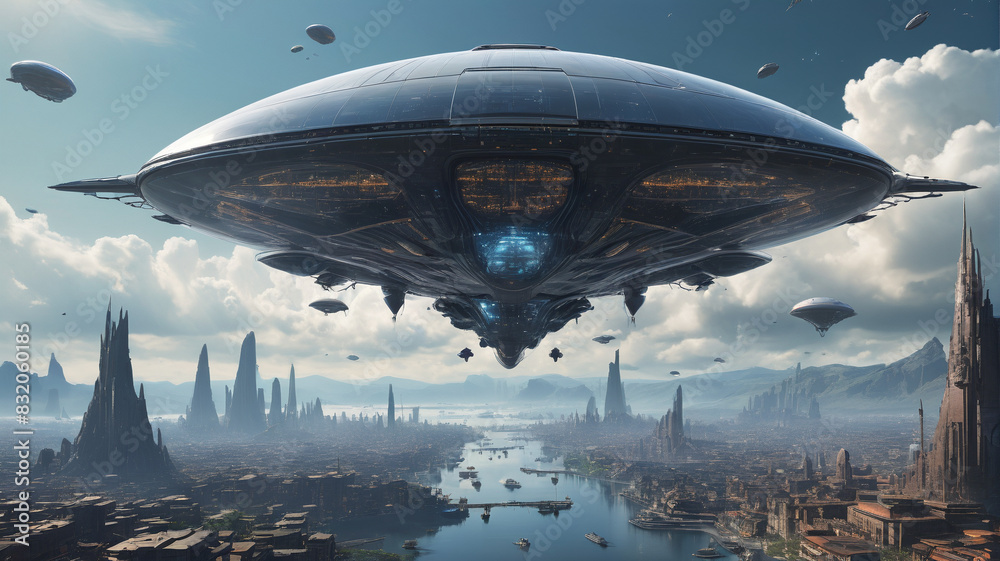 In the floating cities of Aeron, advanced alien species navigate the ...
