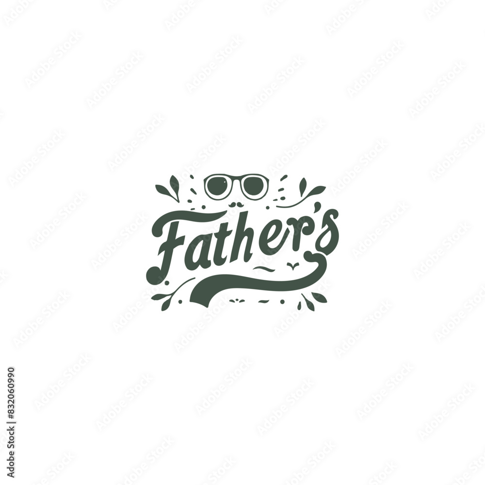 fathers day logo, happy fathers day typography Stock Vector | Adobe Stock
