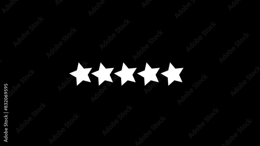 Star rating review animation. Customer feedback rating. 5 star rating ...