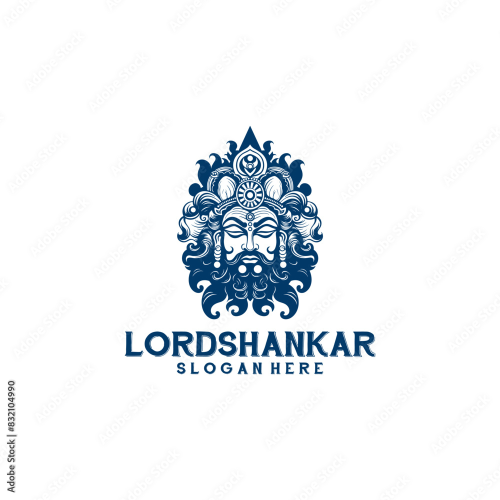Lord shankar logo vector illustration Stock Vector | Adobe Stock