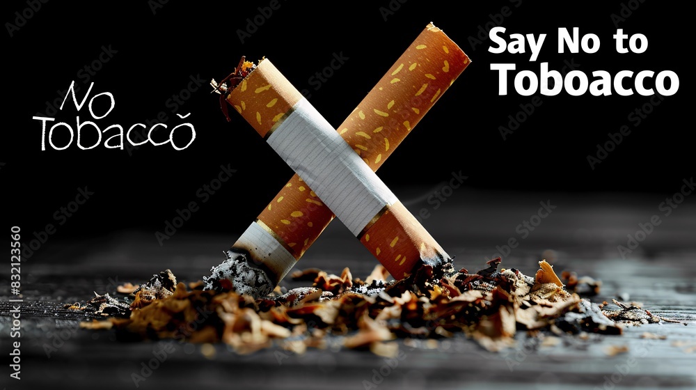 An impactful poster design for World No Tobacco Day, featuring a bold ...