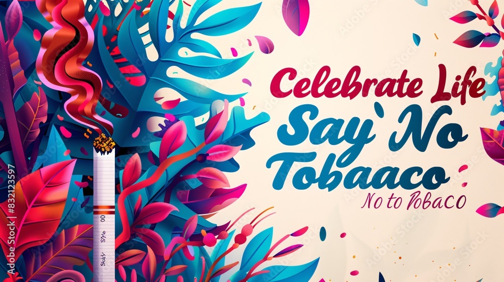 An eye-catching flyer for a World No Tobacco Day event, featuring a ...