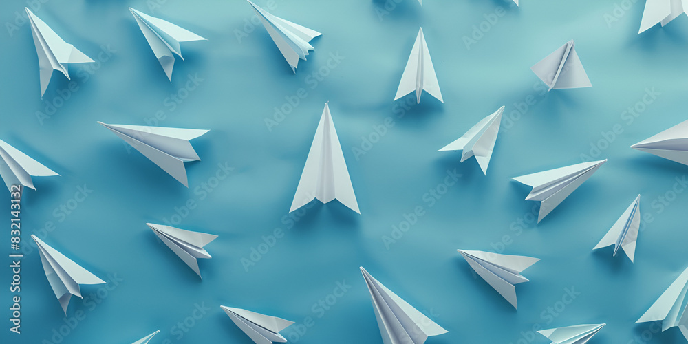 Flight of Fancy: Paper Plane Collage Skyward Sojourn: Collage of Paper ...