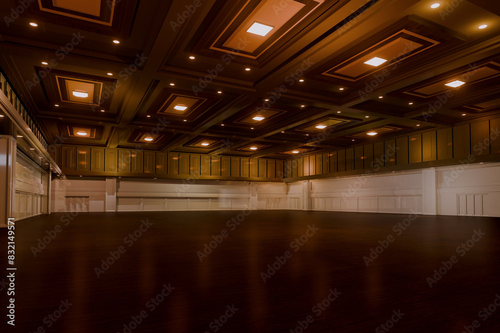 Empty convention hall center .The backdrop for exhibition stands,booth ...