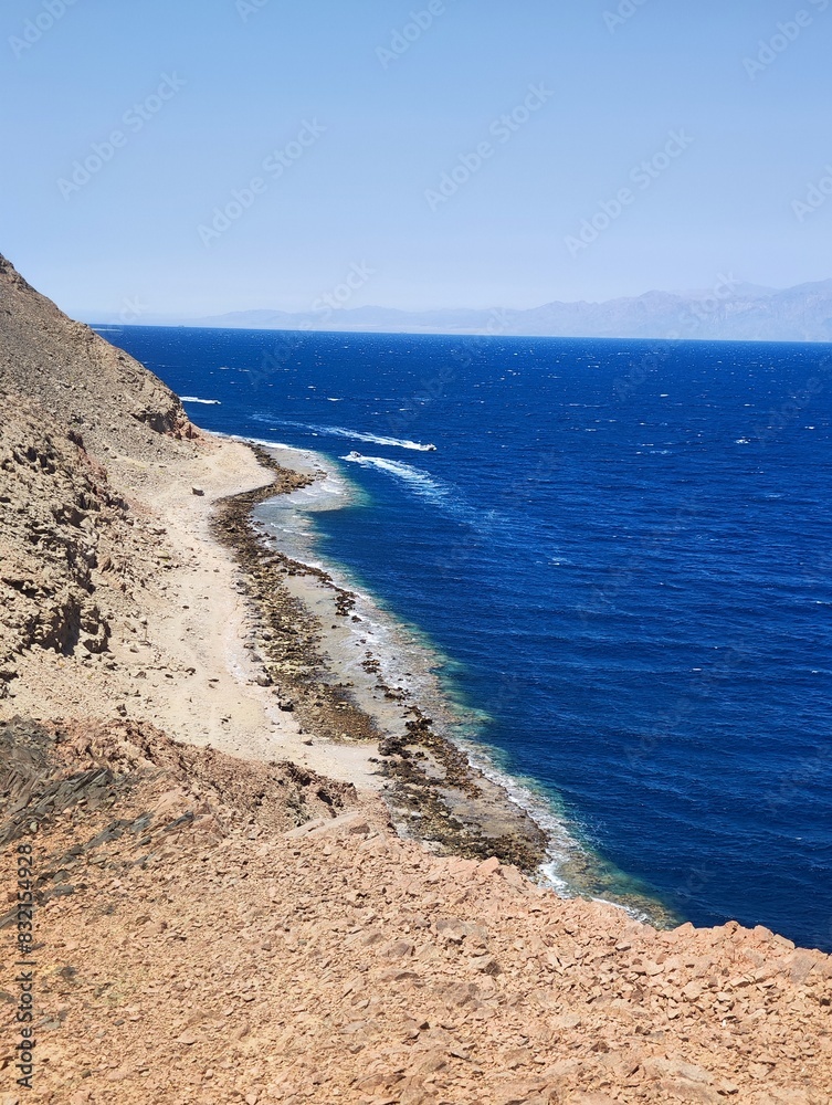 Beautiful Blue Hole area in Dahab city in Egypt. very famous diving and ...
