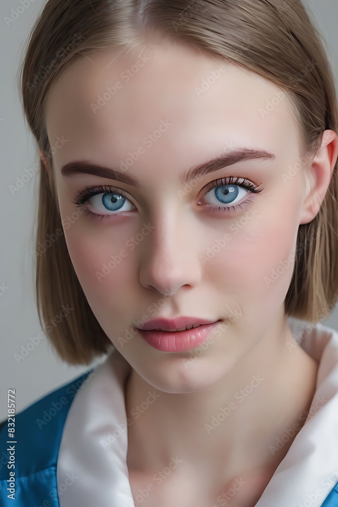"Portrait of a Young Graduate on Her Graduation Day, Wearing a Cap and ...