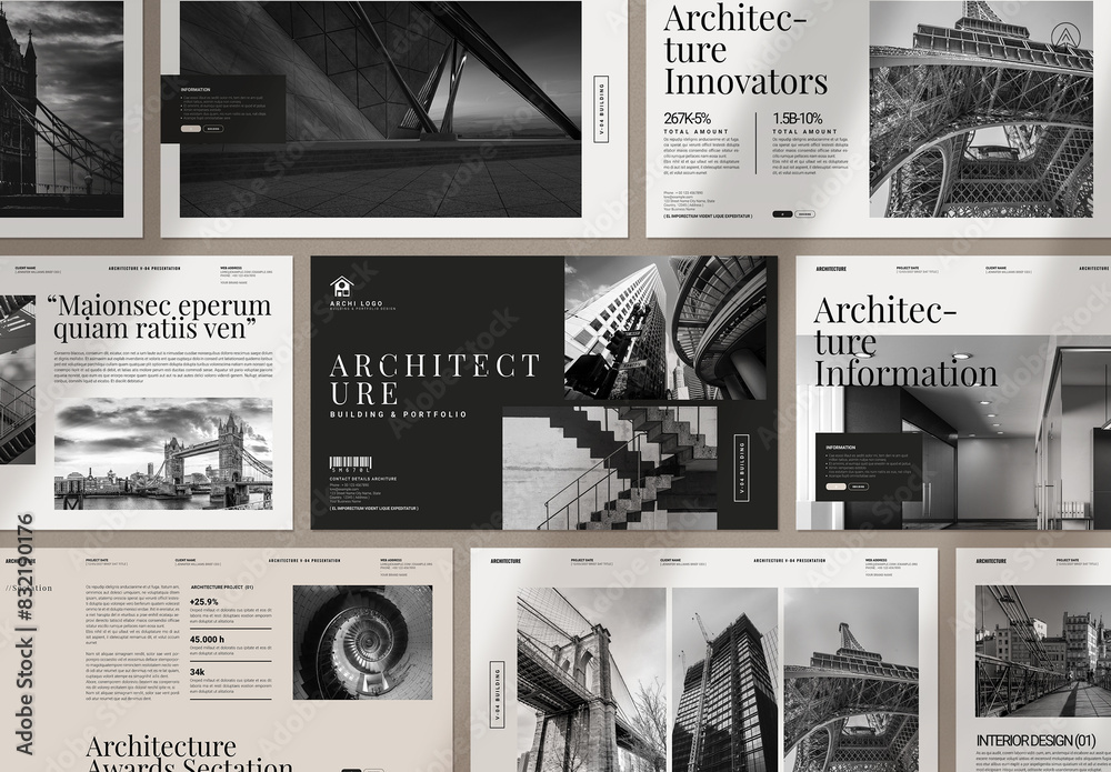 Architecture Presentation Template Stock Template | Adobe Stock