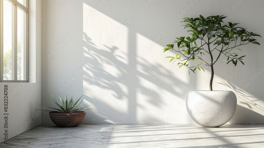 Living room, day light from window, copy space for zoom background ...