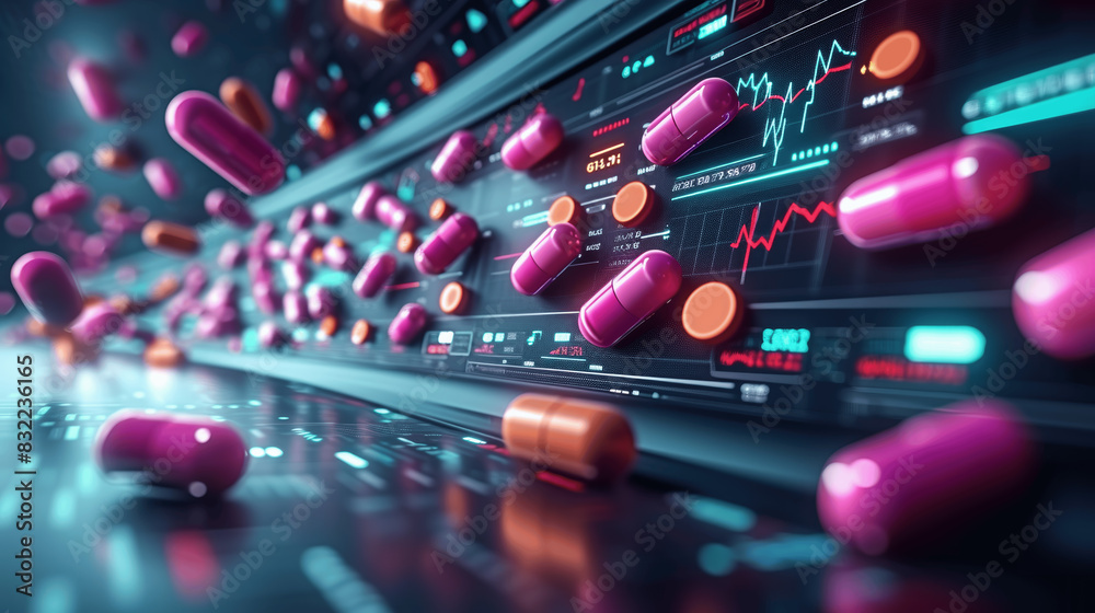 Advanced Computer Network Monitoring Setup Illustration with Real-Time ...