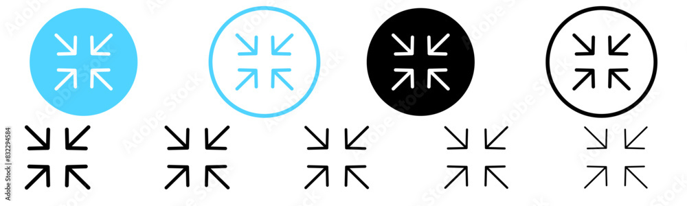 minimize icon rally compact size small scale arrows icons . shrink icon ...