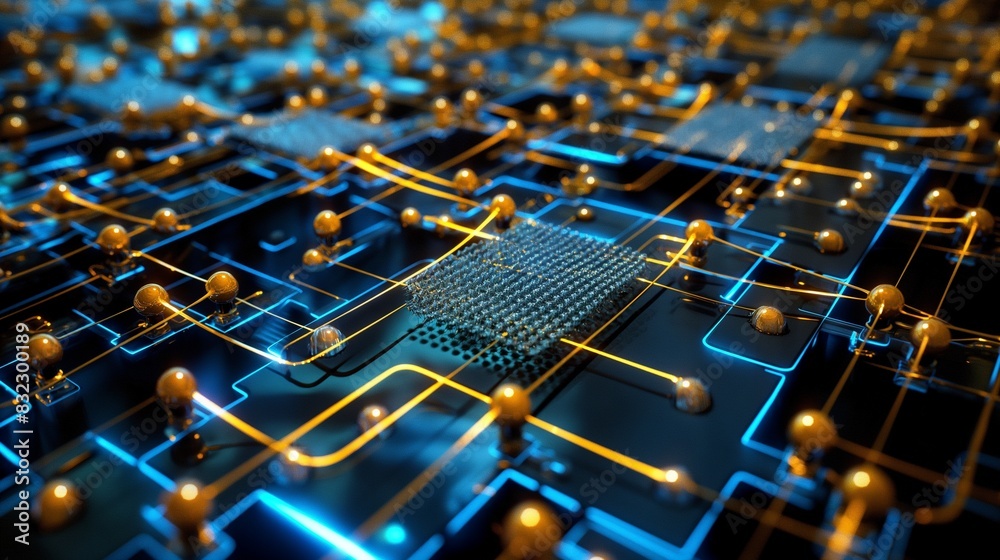 An image of a graphene-based nanoelectronic circuit, highlighting its ...